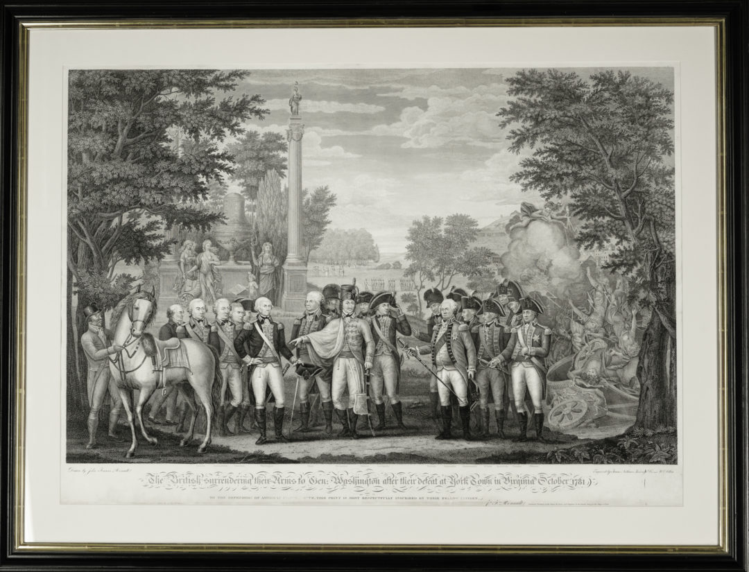 The British surrendering their arms to Gen. Washington - SOLD ...