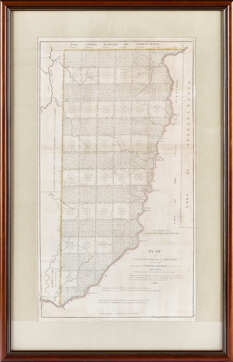 Plat of the Seven Ranges of Townships - Christopher H Jones Antiques