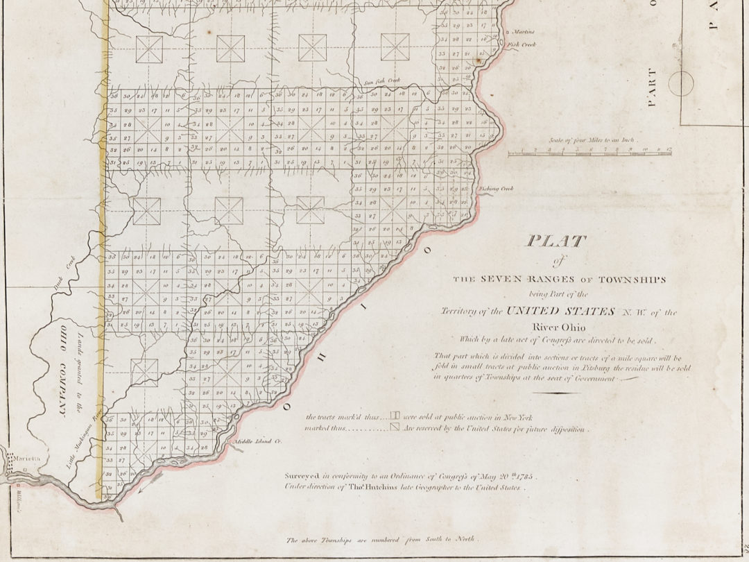 Plat of the Seven Ranges of Townships - Christopher H Jones Antiques
